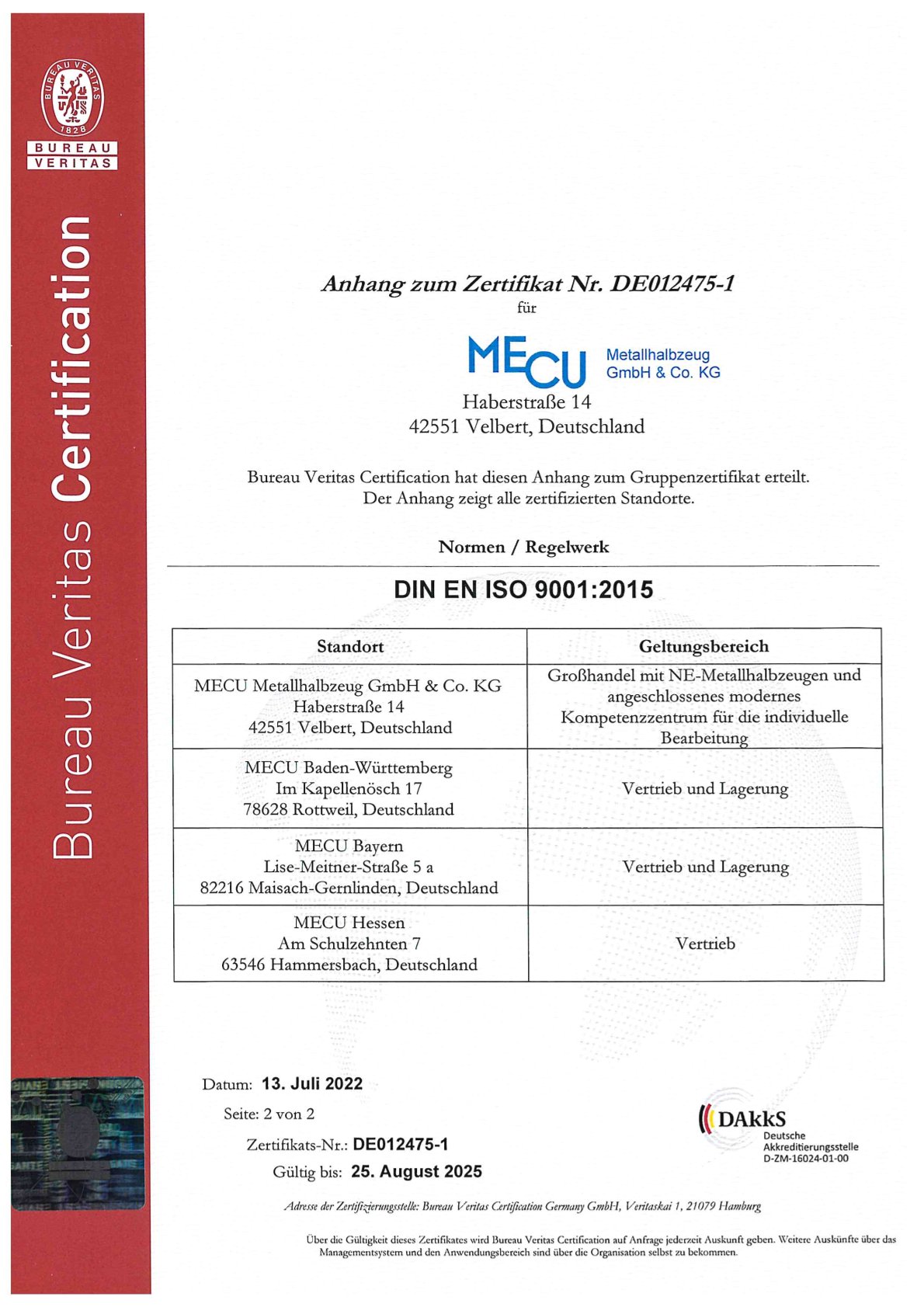 Das ist Mecu - MECU Metallhalbzeug GmbH & Co. KG